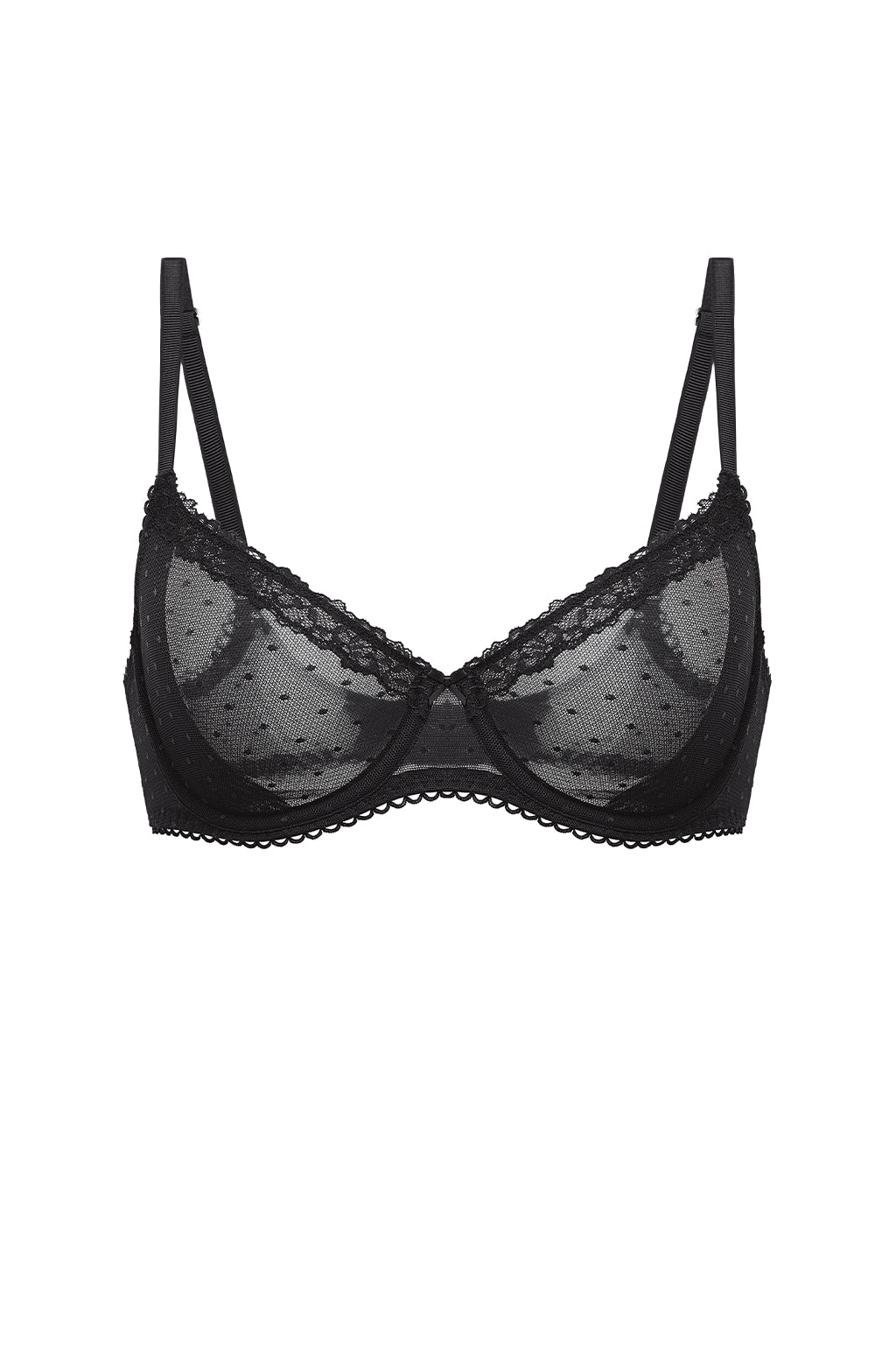 Sheer Mesh Lace Demi Bra – Essenther.au